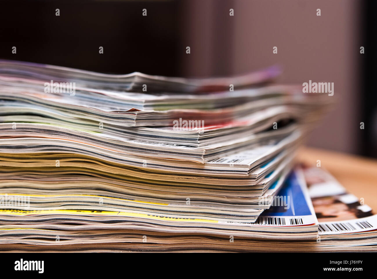 stack of color magazines Stock Photo - Alamy
