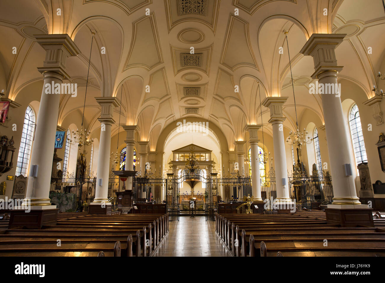 UK, England, Derbyshire, Derby, Iron Gate, Cathedral, James Gibbs ...