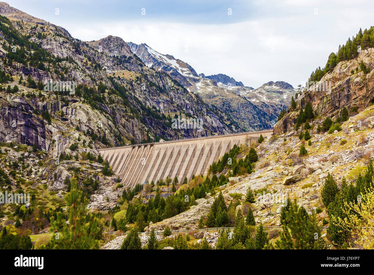 Dam in the high mountains, Pyrenees, Spain Stock Photo - Alamy