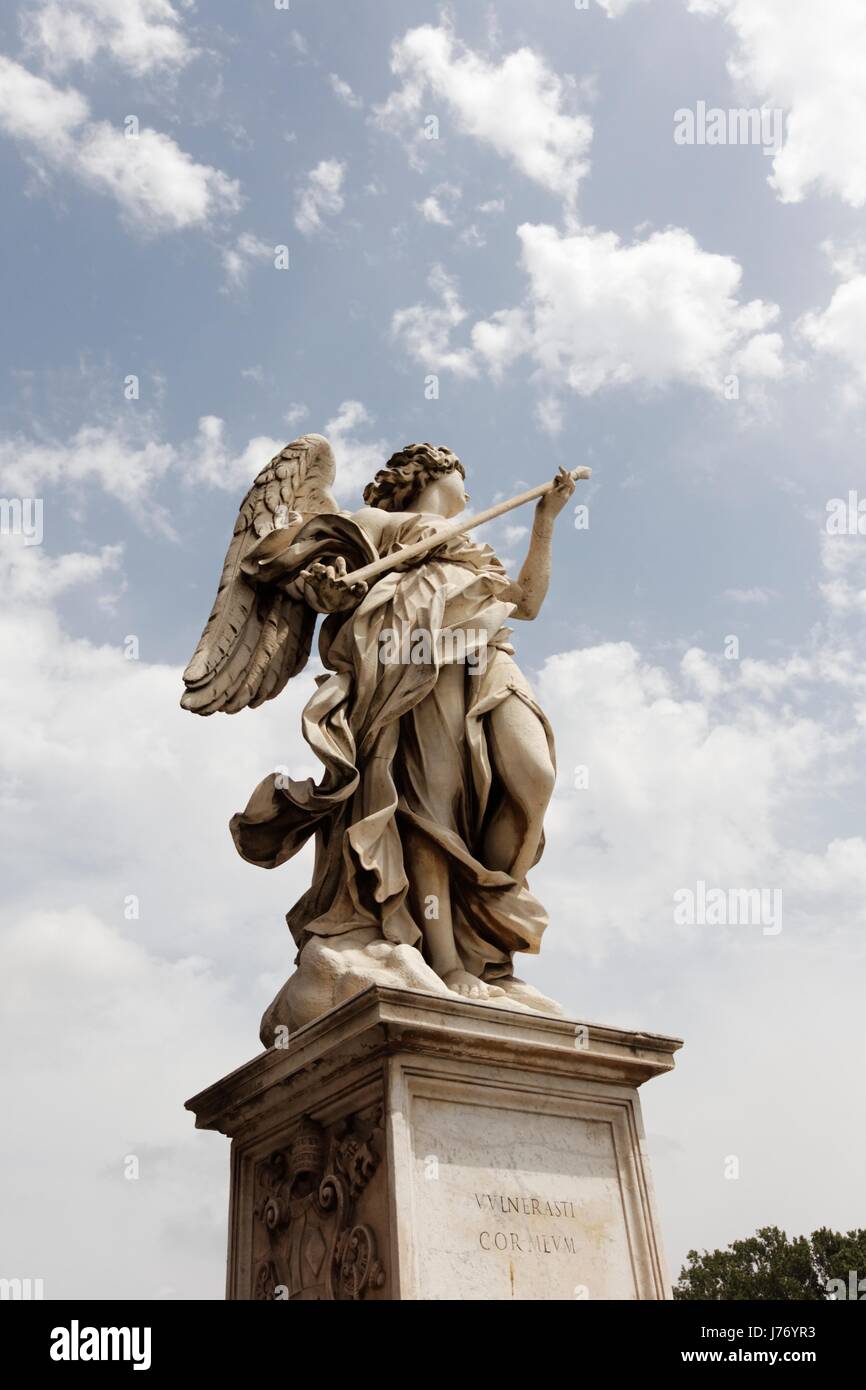bridge angel angels cloud baroque antiquity passion lance firmament sky ...