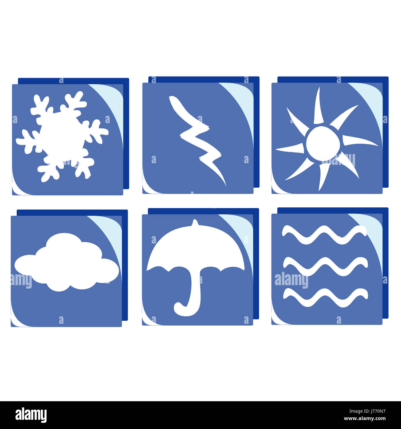 blue isolated illustration weather icon blue object isolated ...