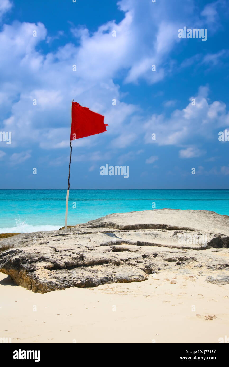 beach seaside the beach seashore flag warning sign salt water sea ocean ...