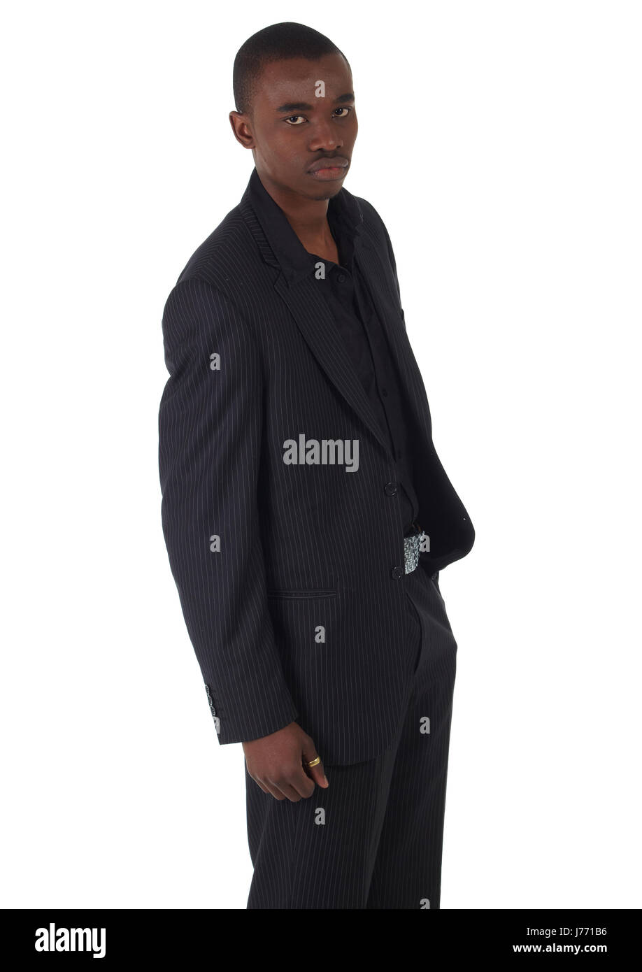 male masculine black swarthy jetblack deep black African business man ...