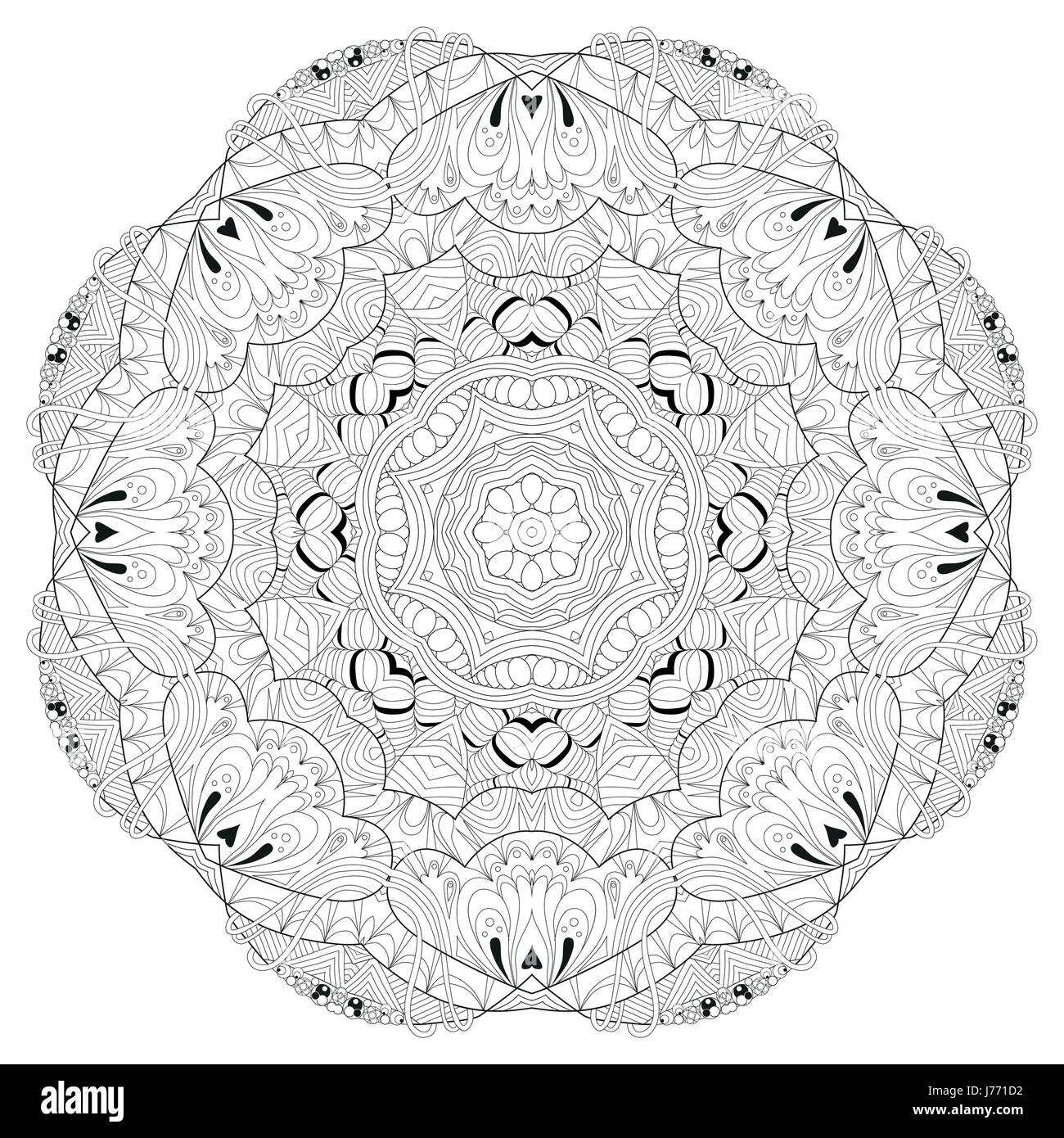 Vector Adult Coloring Book Textures. Hand-painted art design. Adult ...