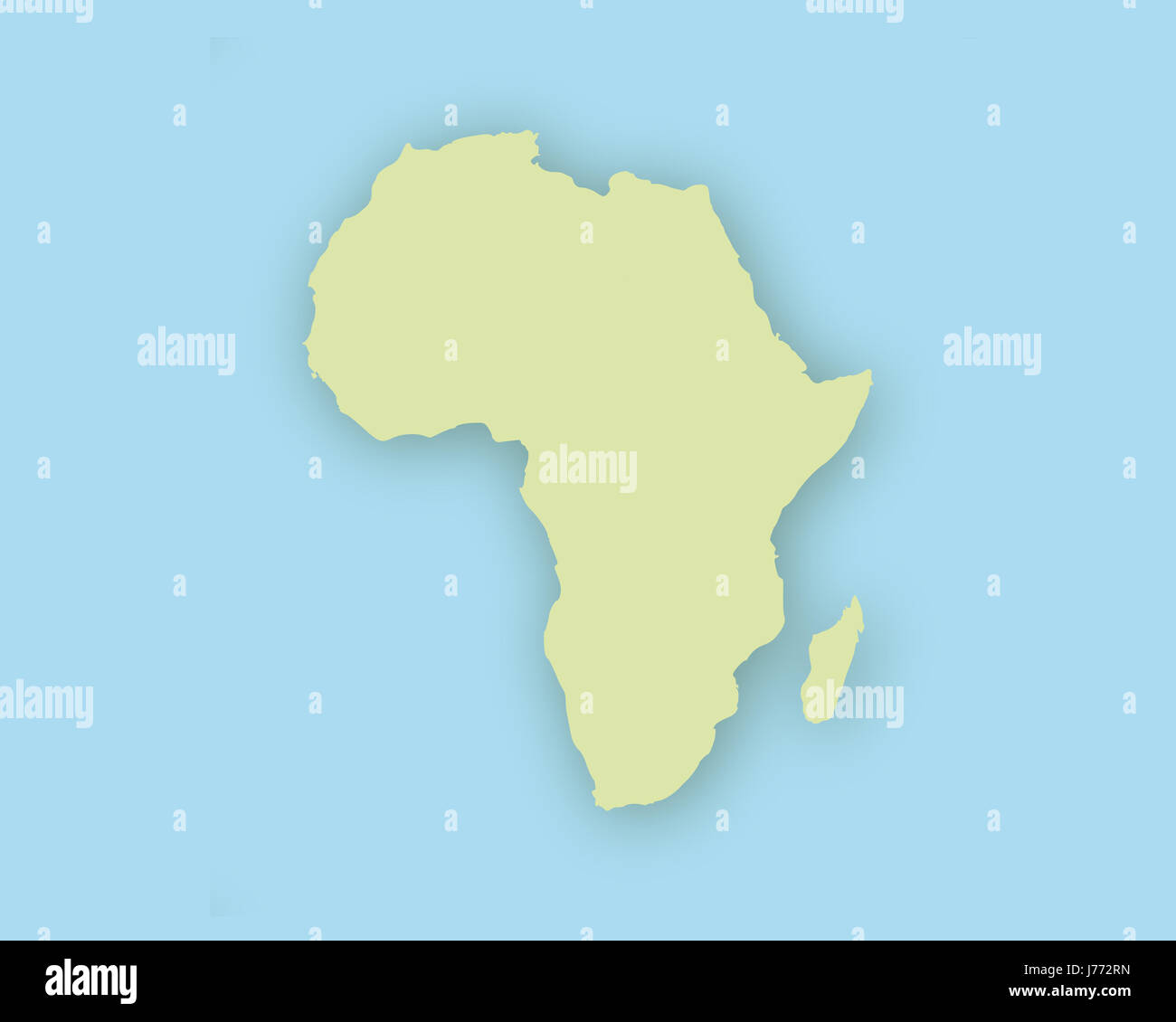 Map of Africa with shadow Stock Photo - Alamy