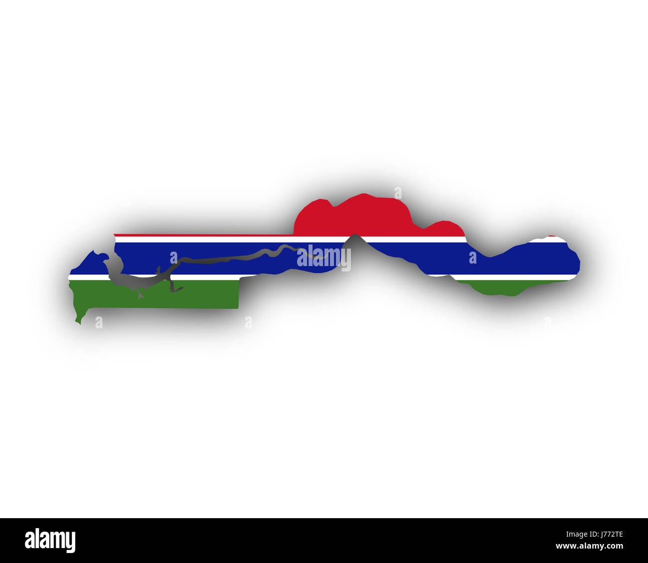 Map and flag of the Gambia Stock Photo - Alamy