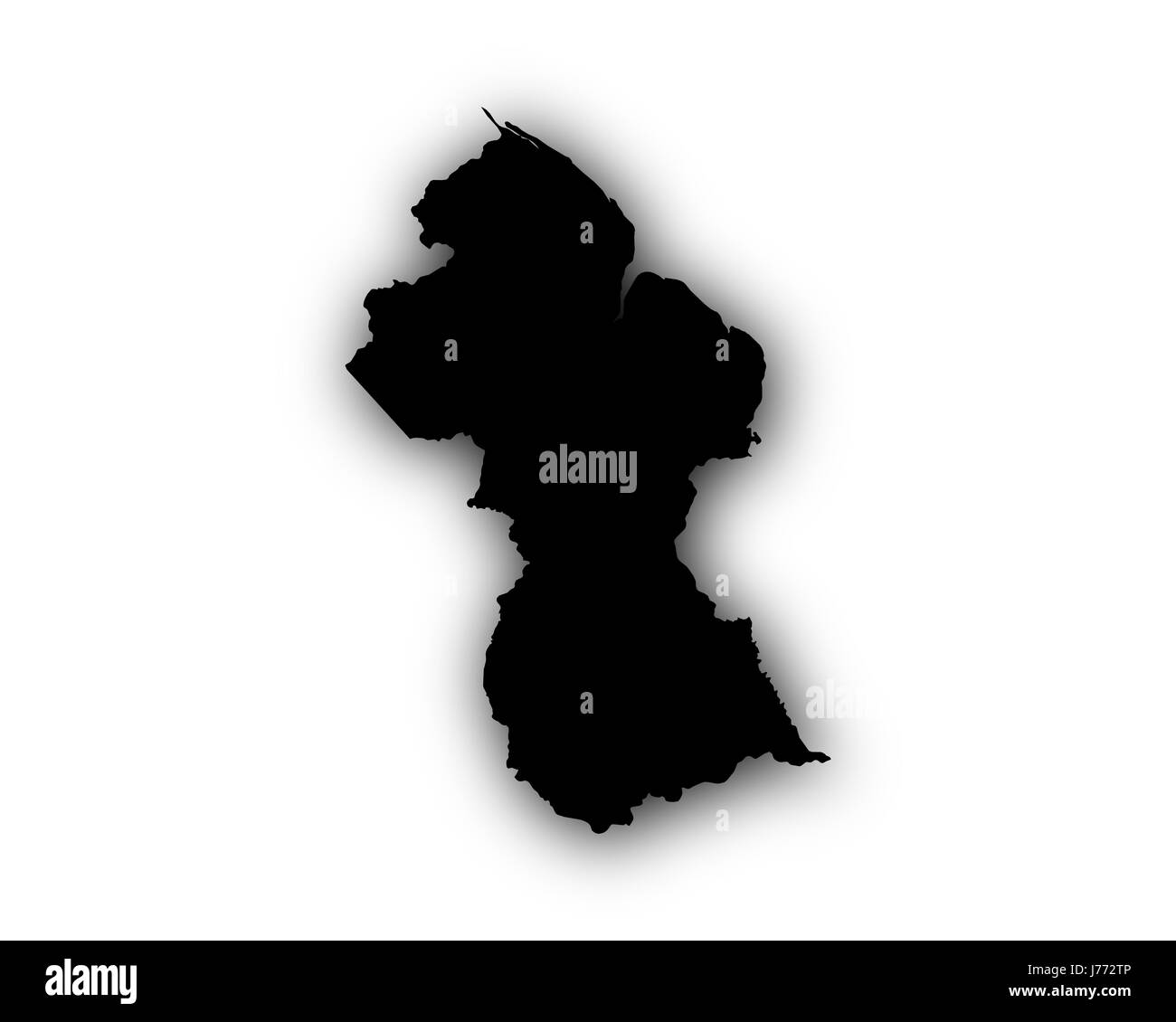 Map of guyana Black and White Stock Photos & Images - Alamy