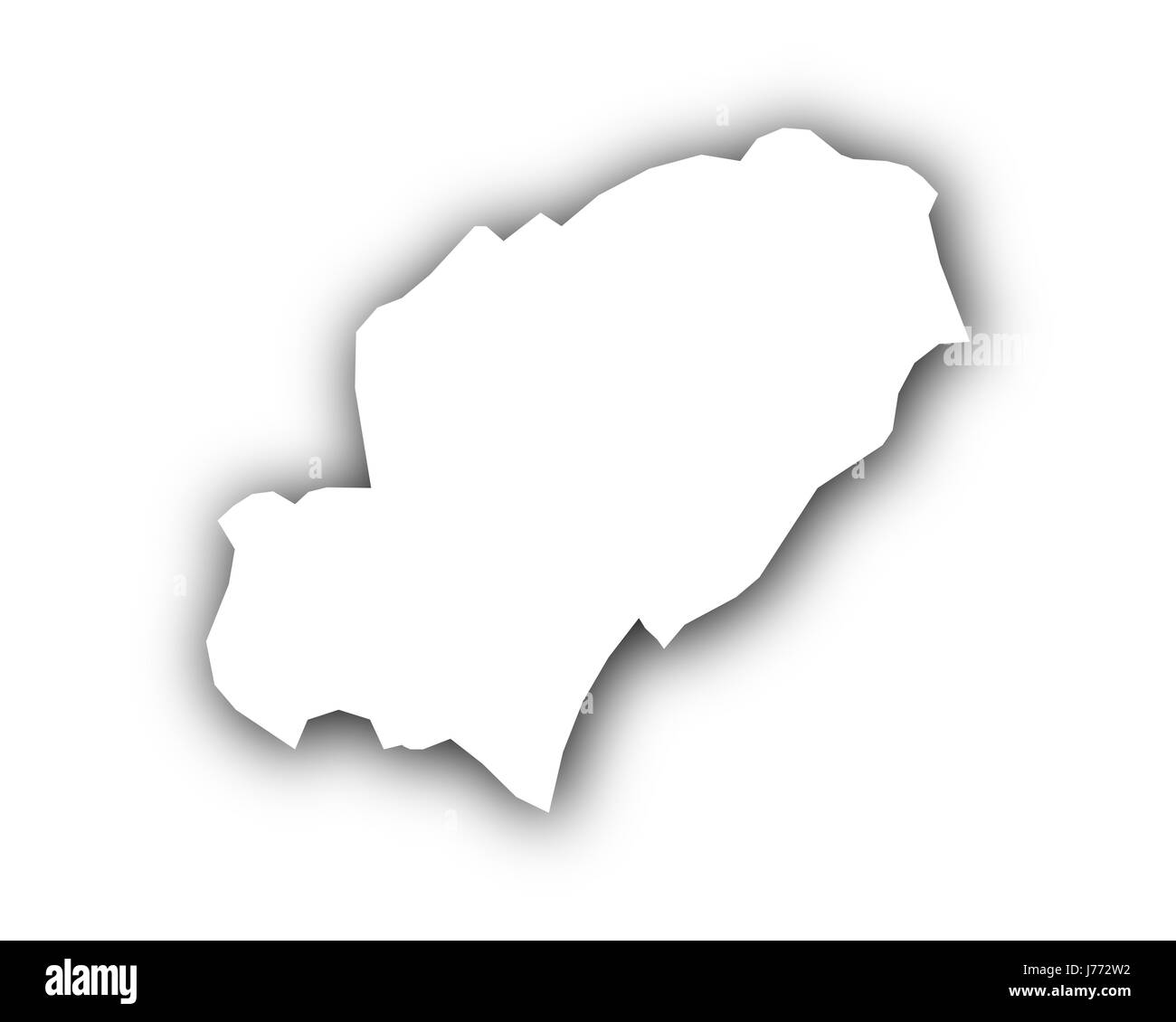Map of Ibiza with shadow Stock Photo - Alamy