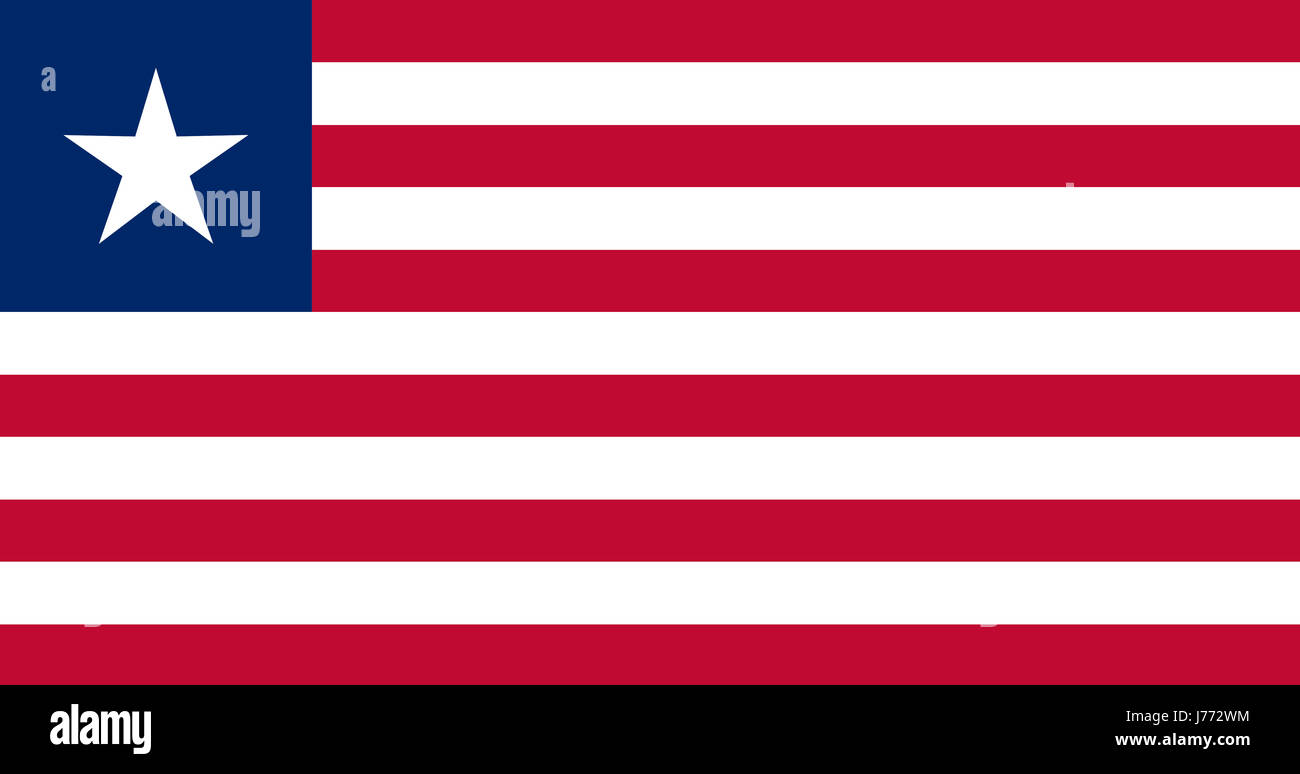 Colored flag of Liberia Stock Photo - Alamy
