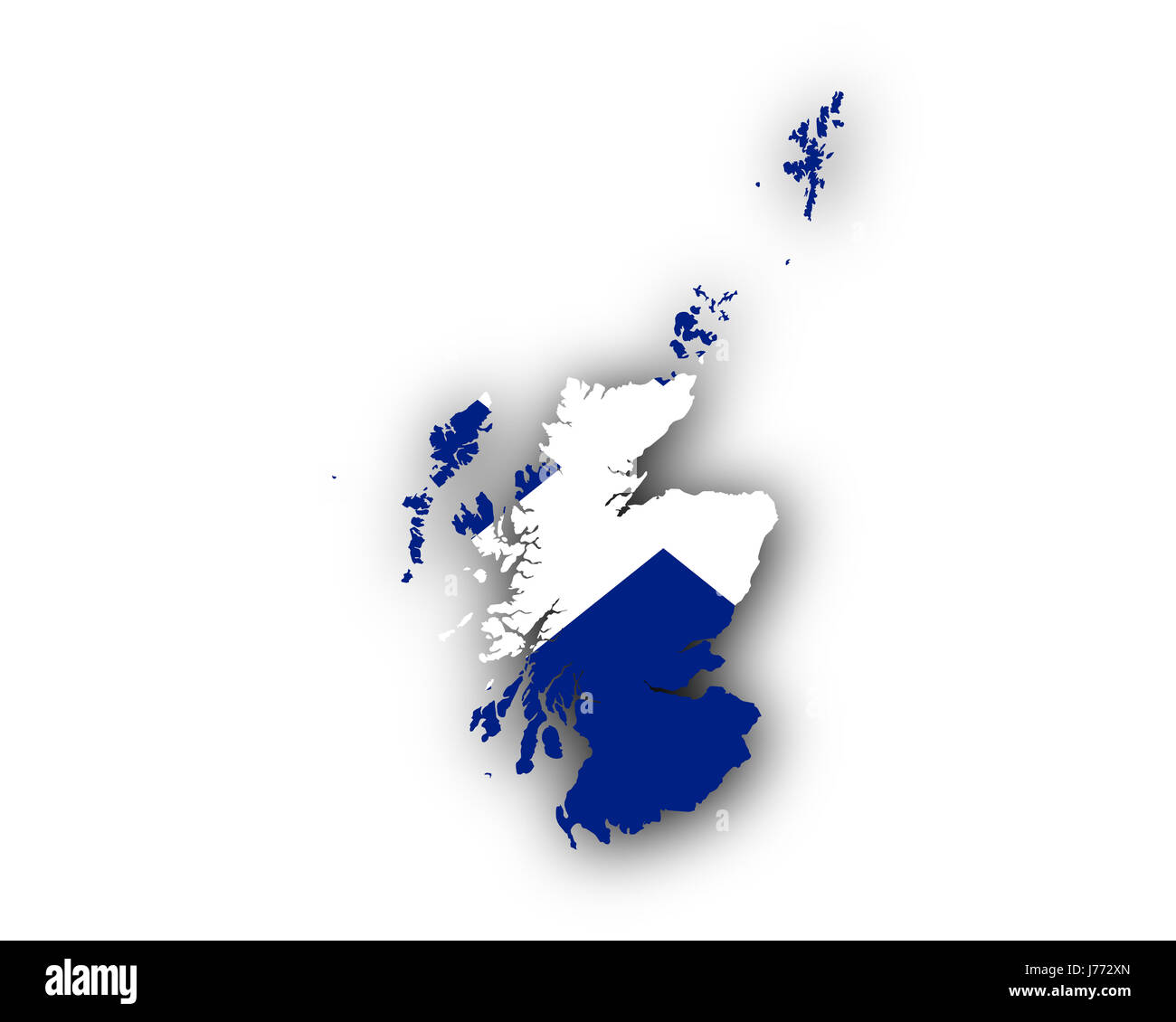 Map and flag of Scotland Stock Photo - Alamy