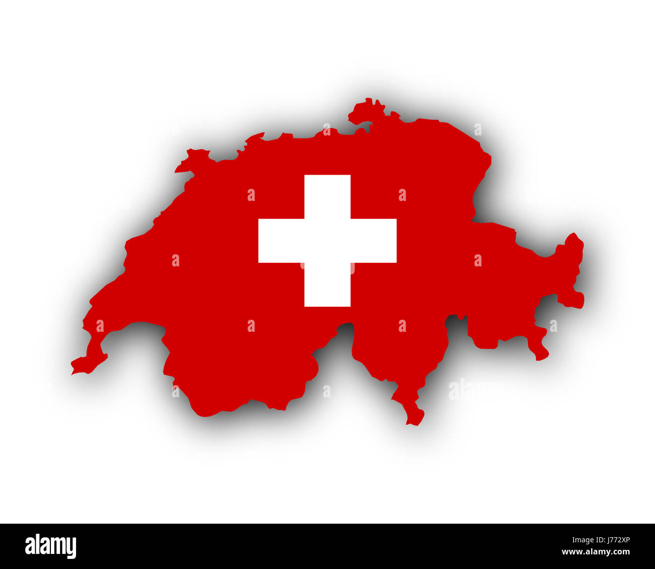 Map and flag of Switzerland Stock Photo - Alamy