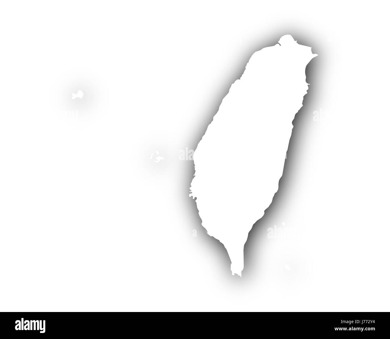 Map of Taiwan with shadow Stock Photo - Alamy