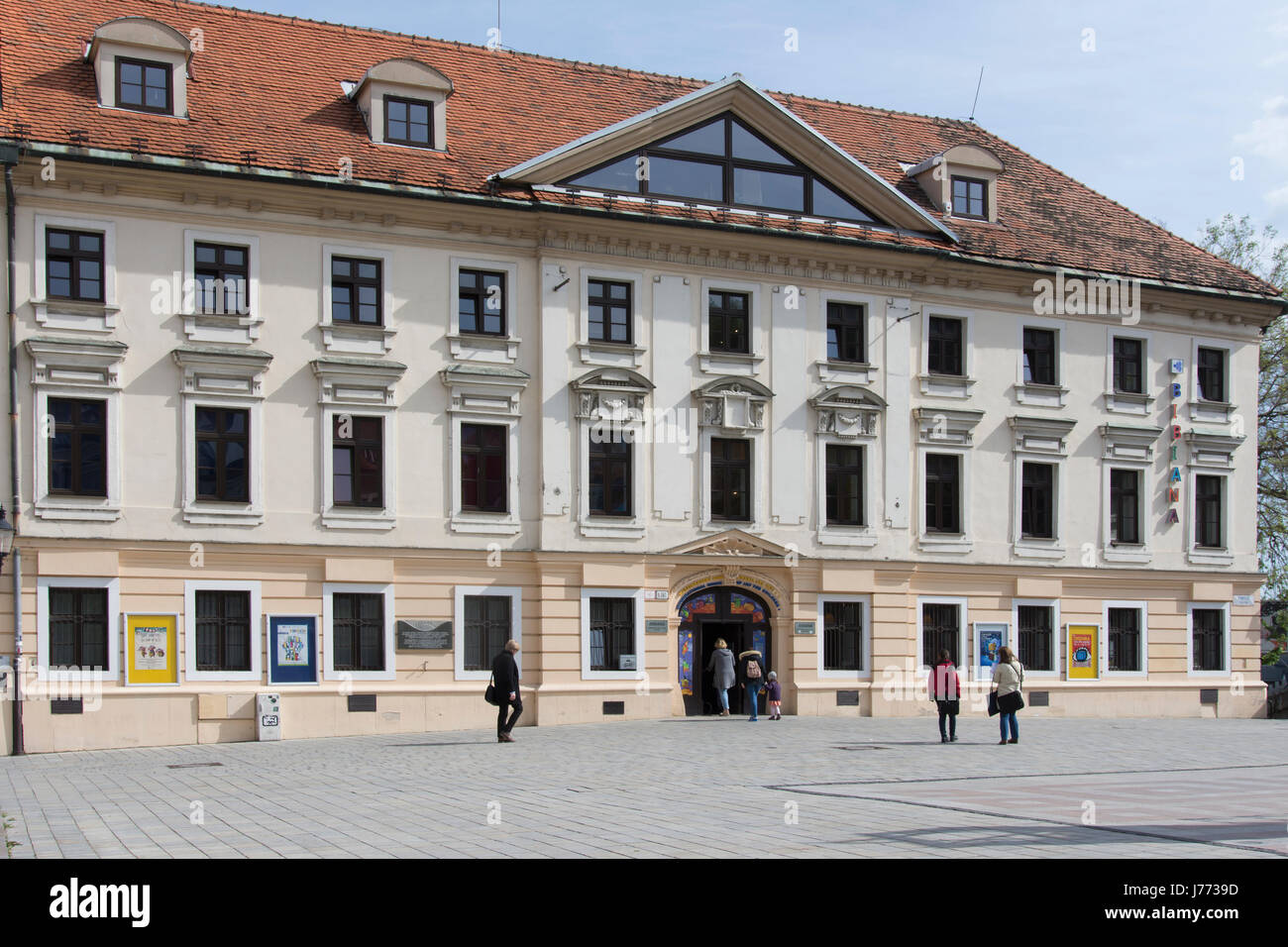 The facade of the Children Museum in the center of Bratislava Stock ...