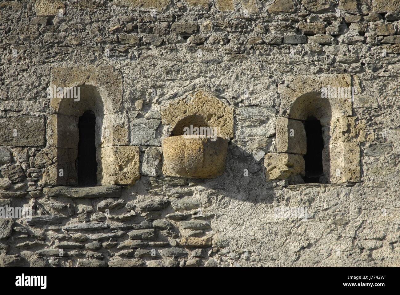 detail historical church window porthole dormer window pane wall facade ...