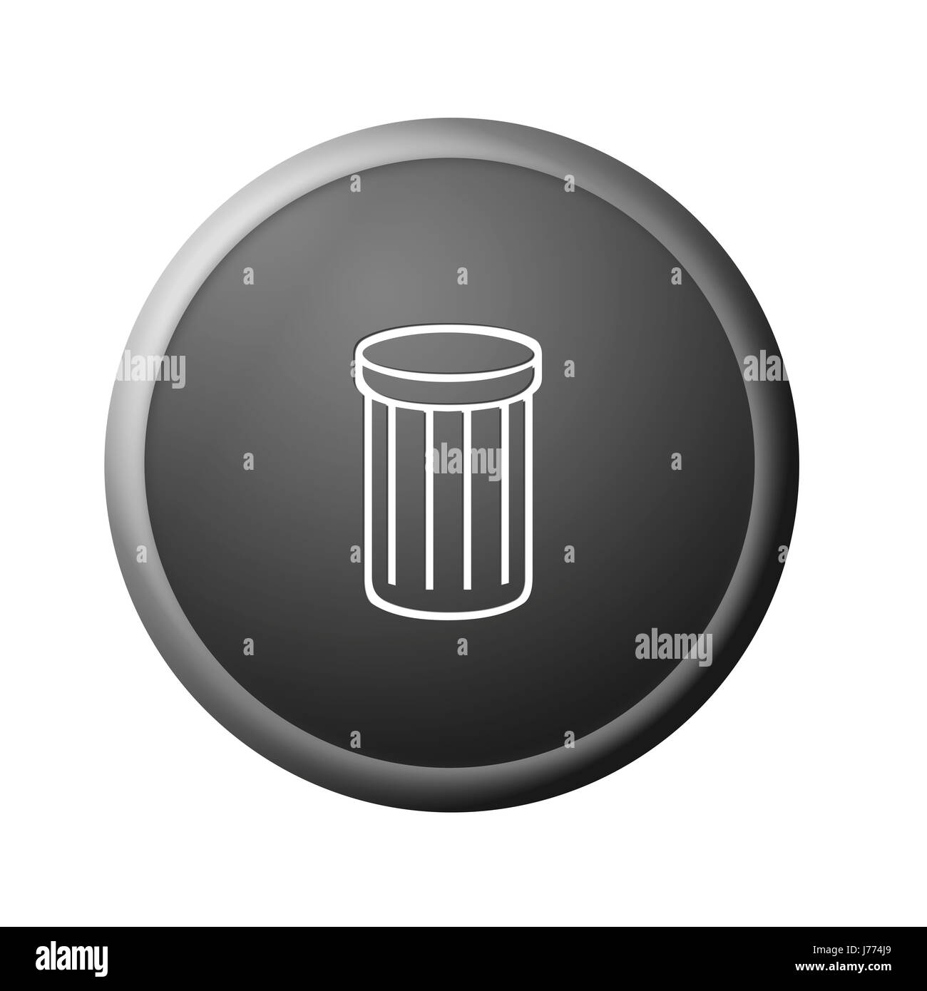 bucket trash garbage can button mull refuse wastepaper basket defunct ...