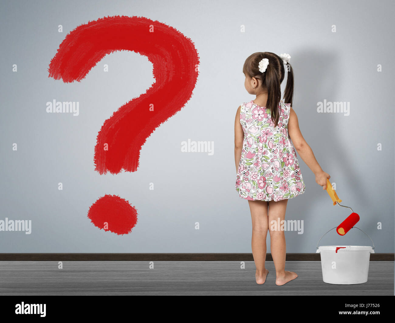 Kid question concept. Child girl draws question mark Stock Photo - Alamy Kid question concept. Child girl draws question mark Stock Photo - Alamy