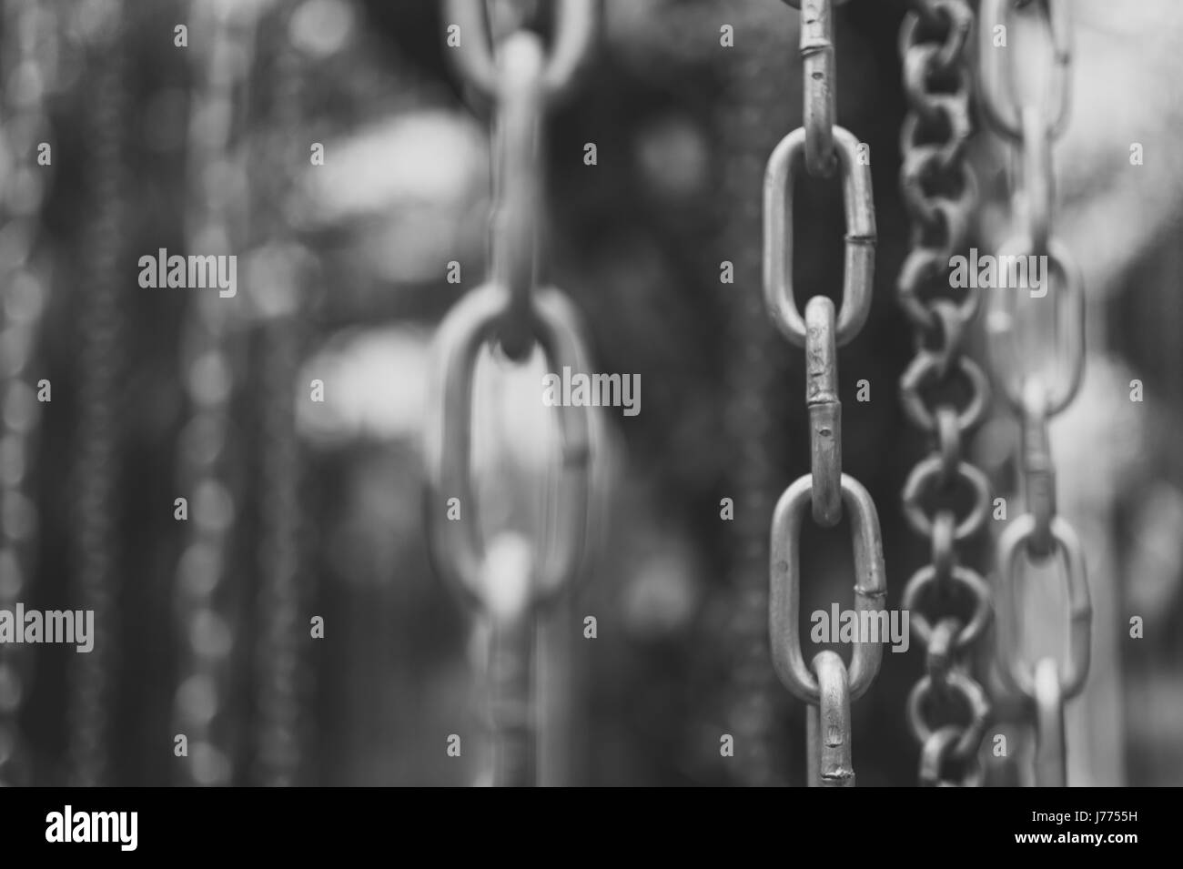 Old chain with blur background Stock Photo - Alamy
