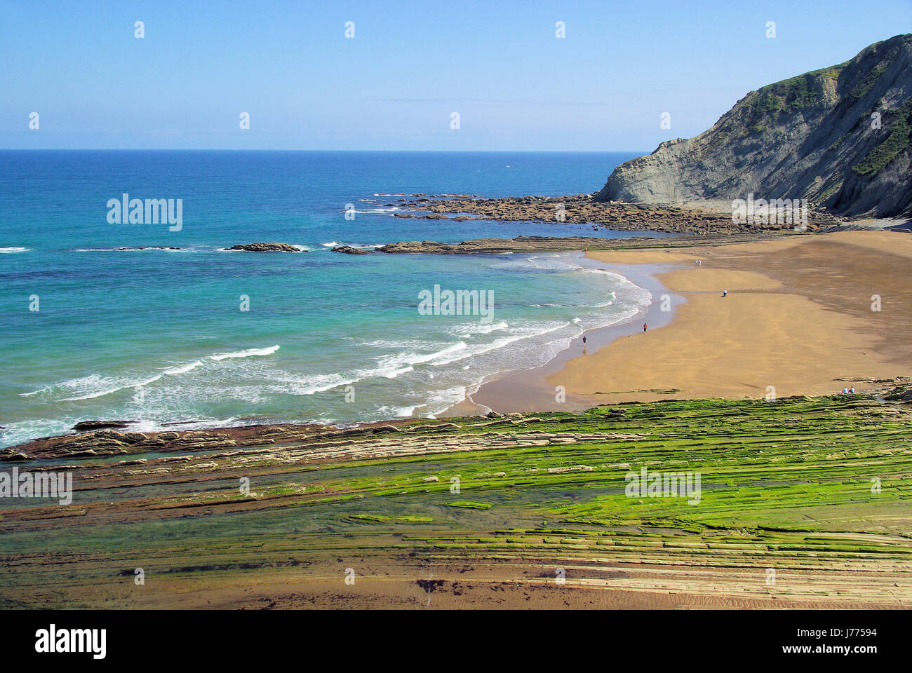 beach seaside the beach seashore spain wave coast cliff salt water sea ...