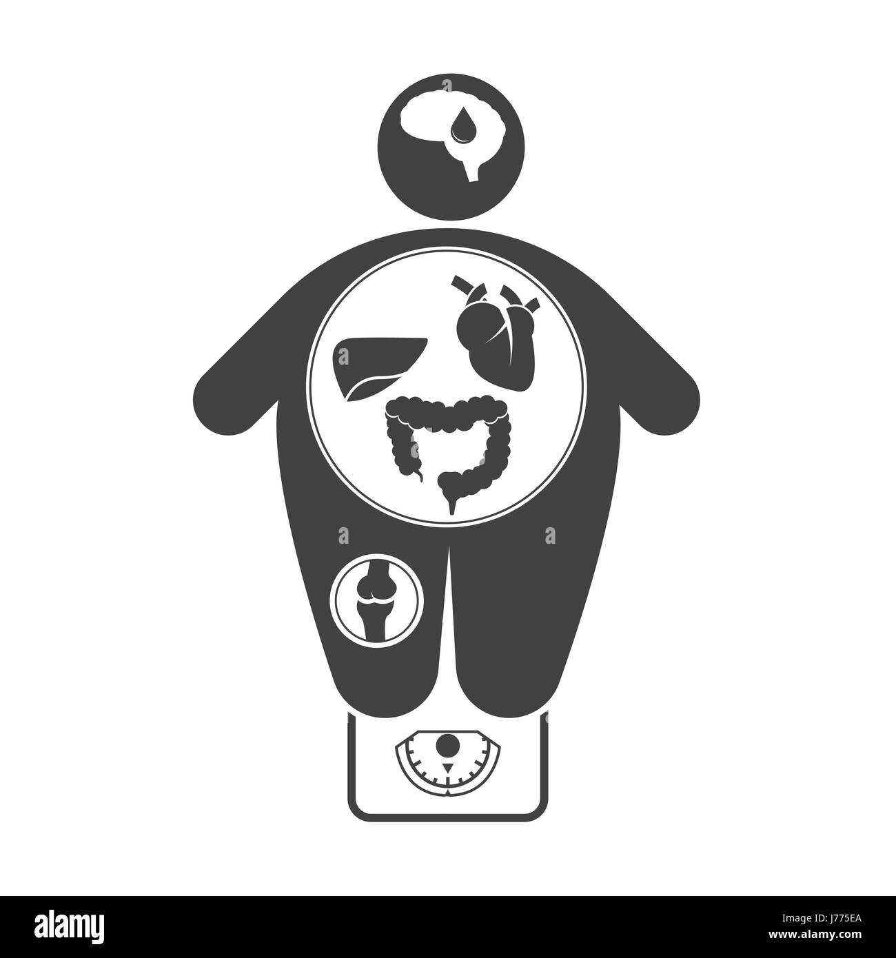 obesity related diseases icons Stock Vector Image & Art - Alamy