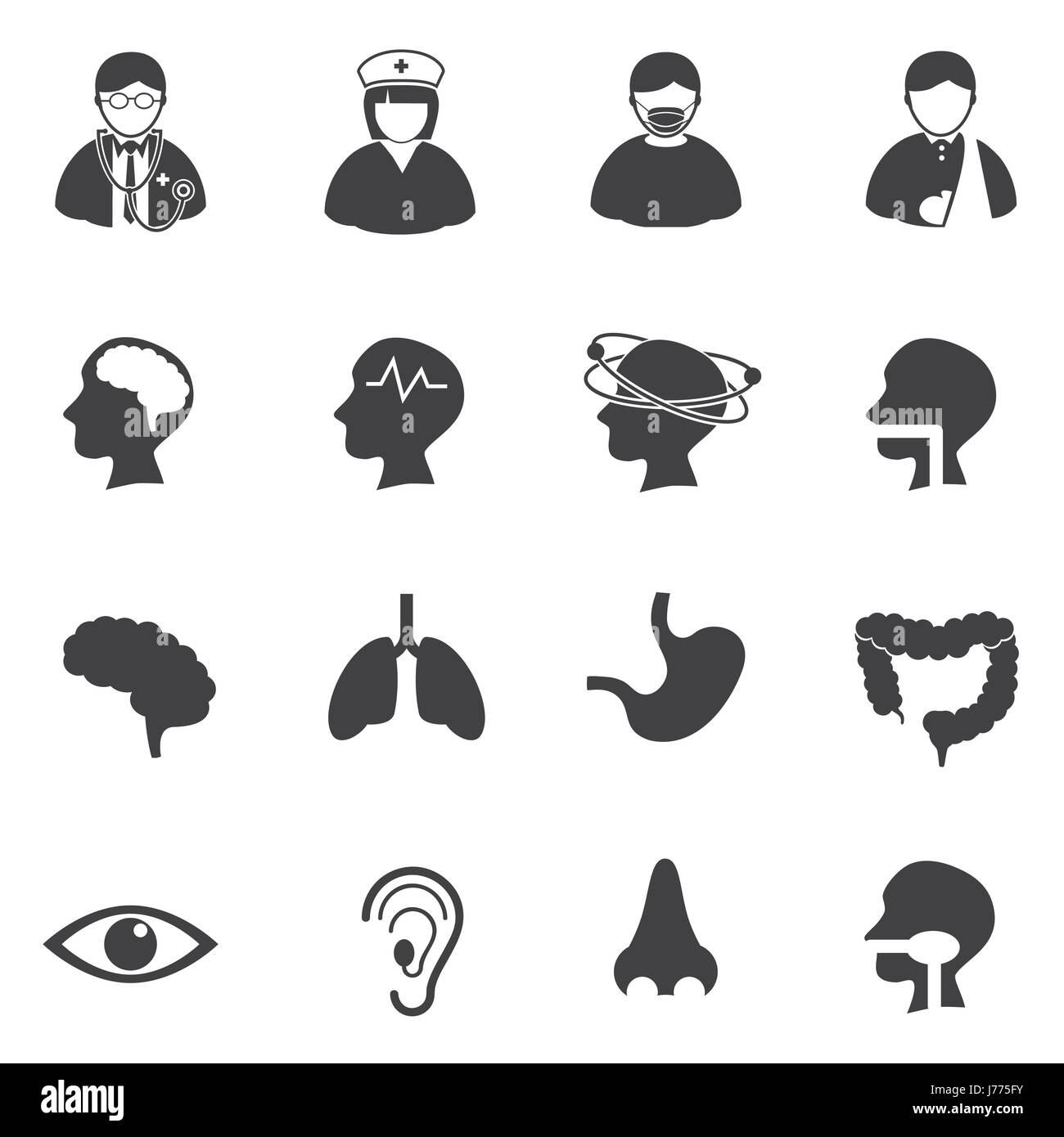 Medical Icon set, Anatomy Stock Vector Image & Art - Alamy