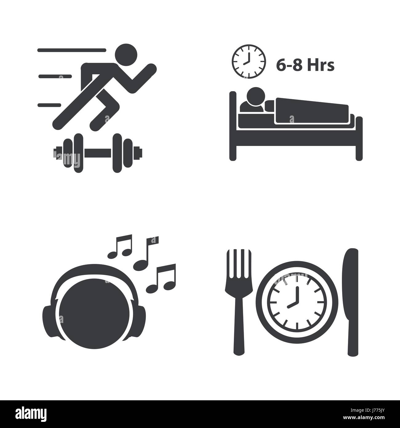 Good health icons set Stock Vector Image & Art - Alamy