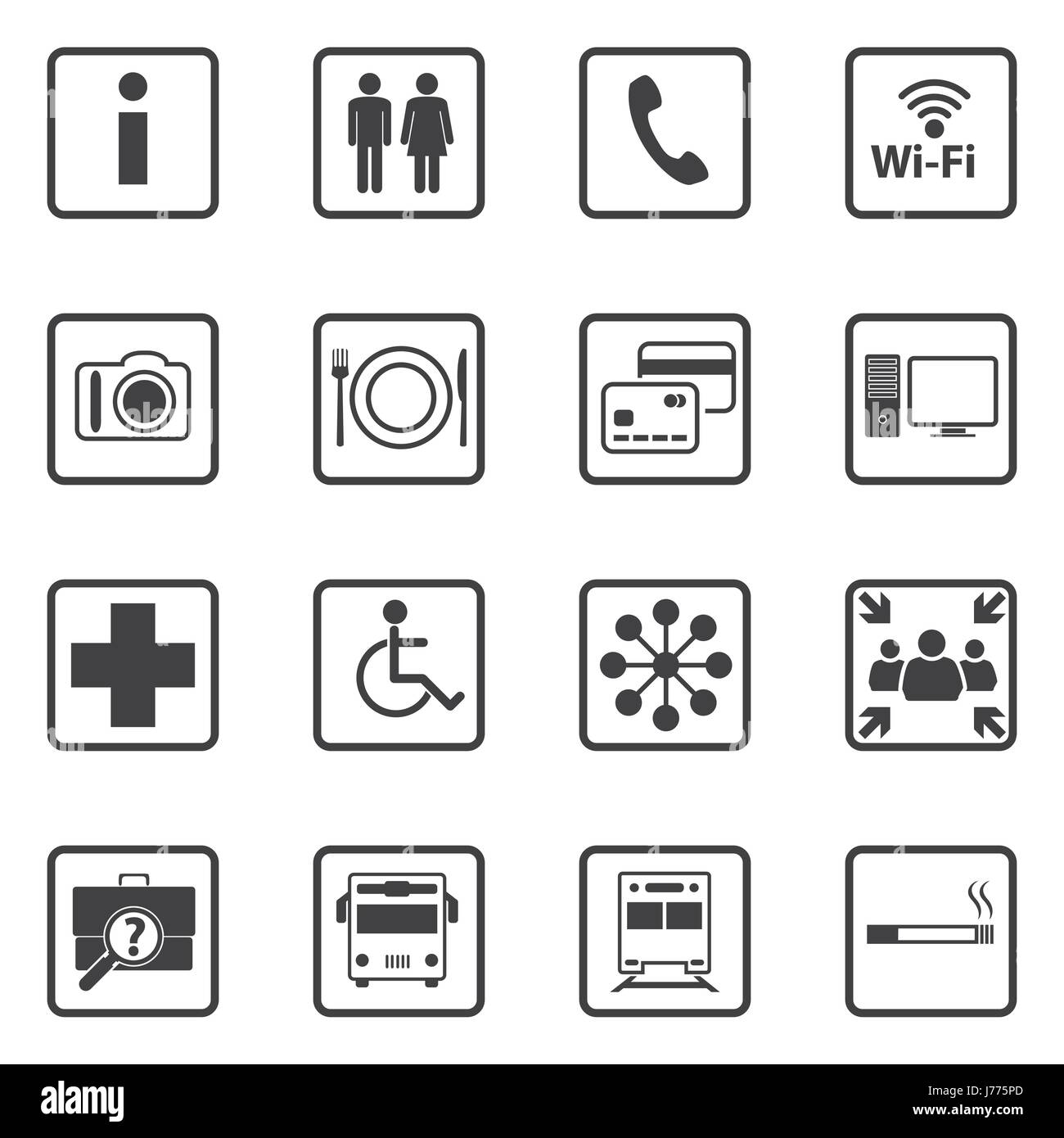 Public icons set Stock Vector Image & Art - Alamy