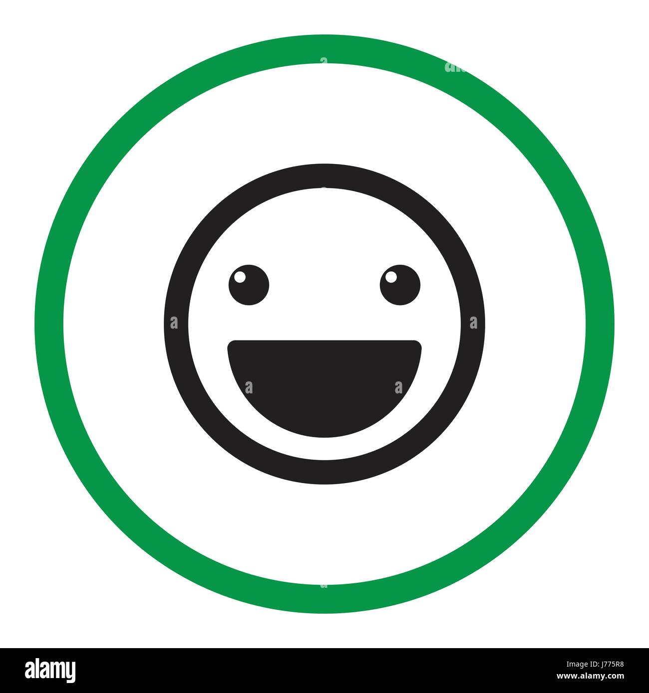 Smile Icon in the circle Stock Vector Image & Art - Alamy