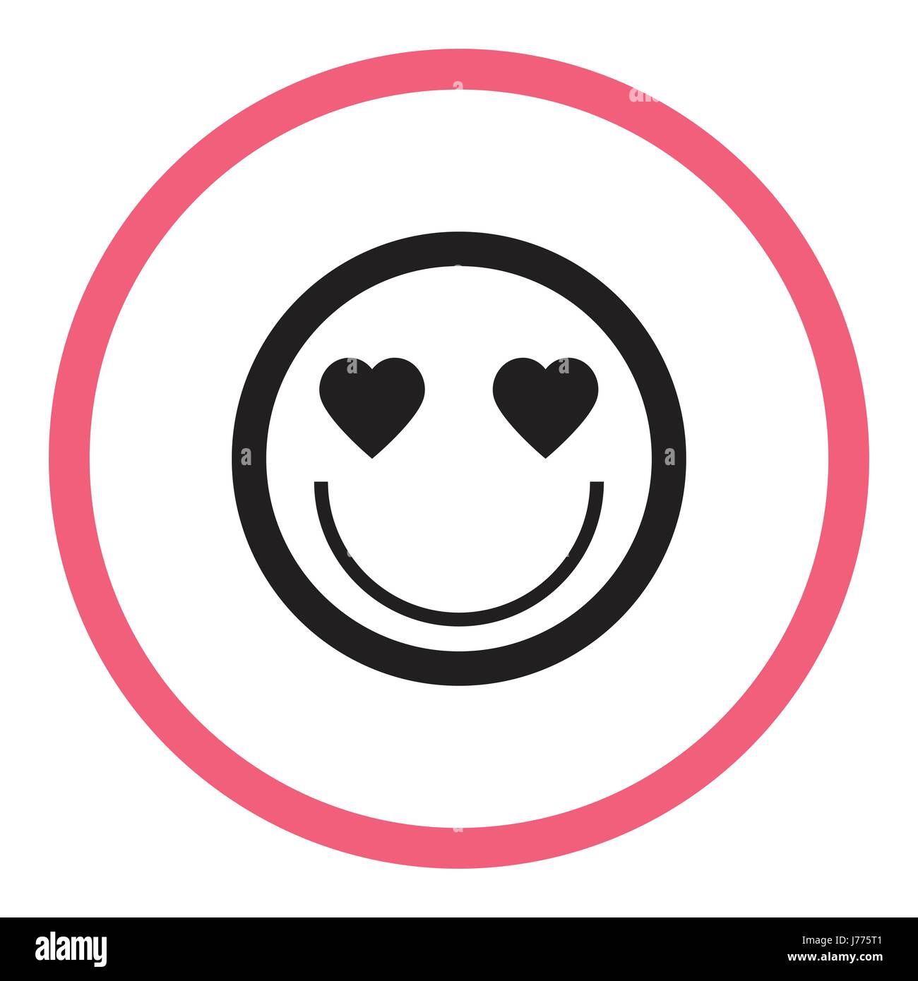 Smile Icon in the circle Stock Vector Image & Art - Alamy