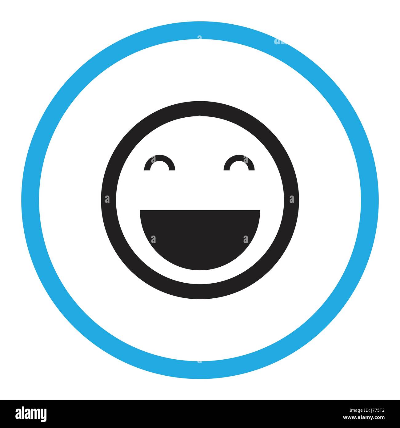 Smile Icon in the circle Stock Vector Image & Art - Alamy