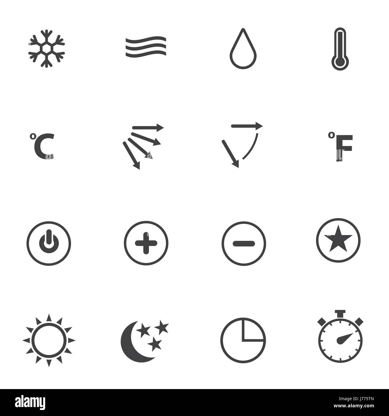 Symbol for Air conditioning. Vector icons set Stock Vector Image & Art ...