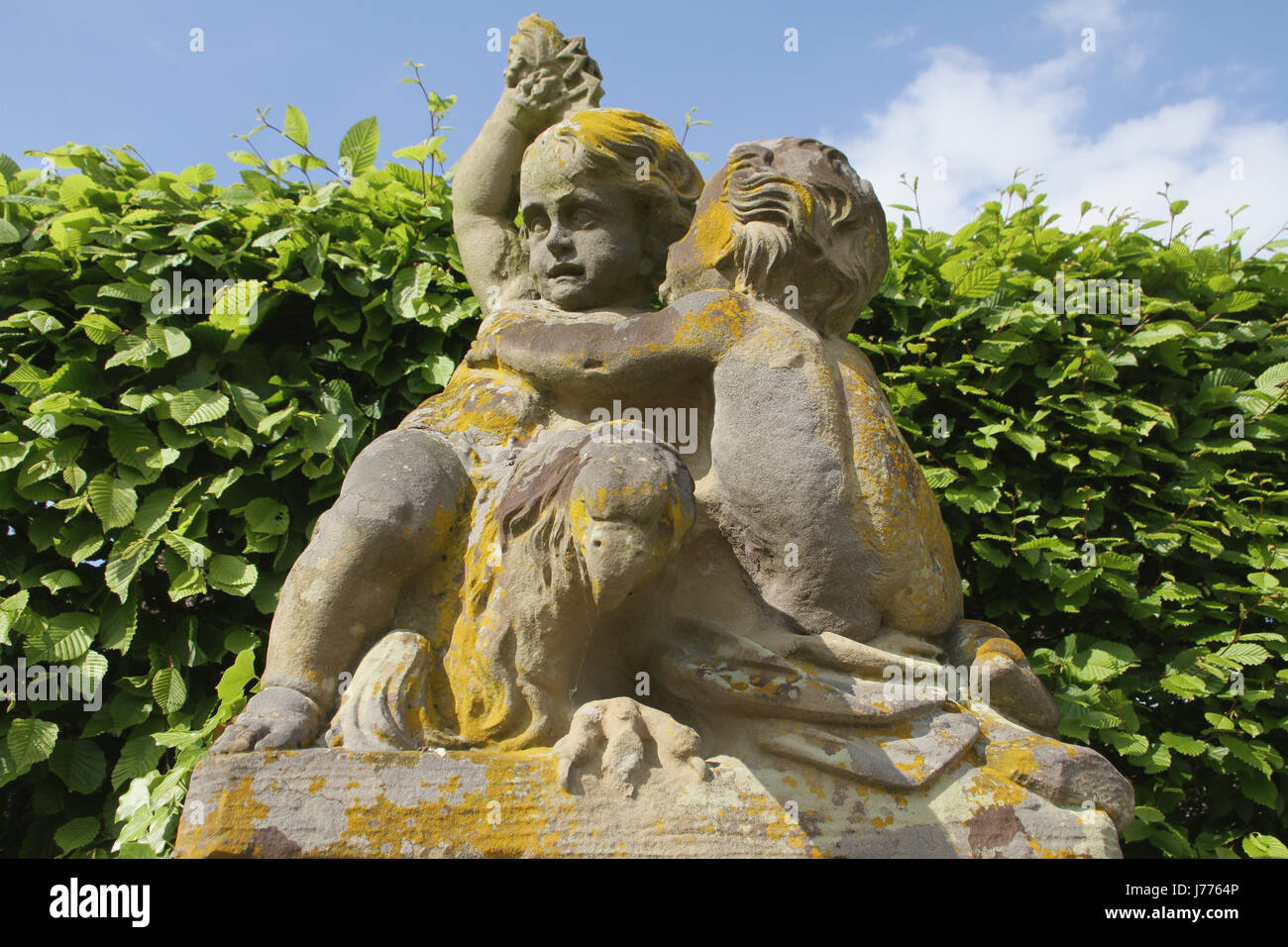 putten in a castle garden Stock Photo - Alamy