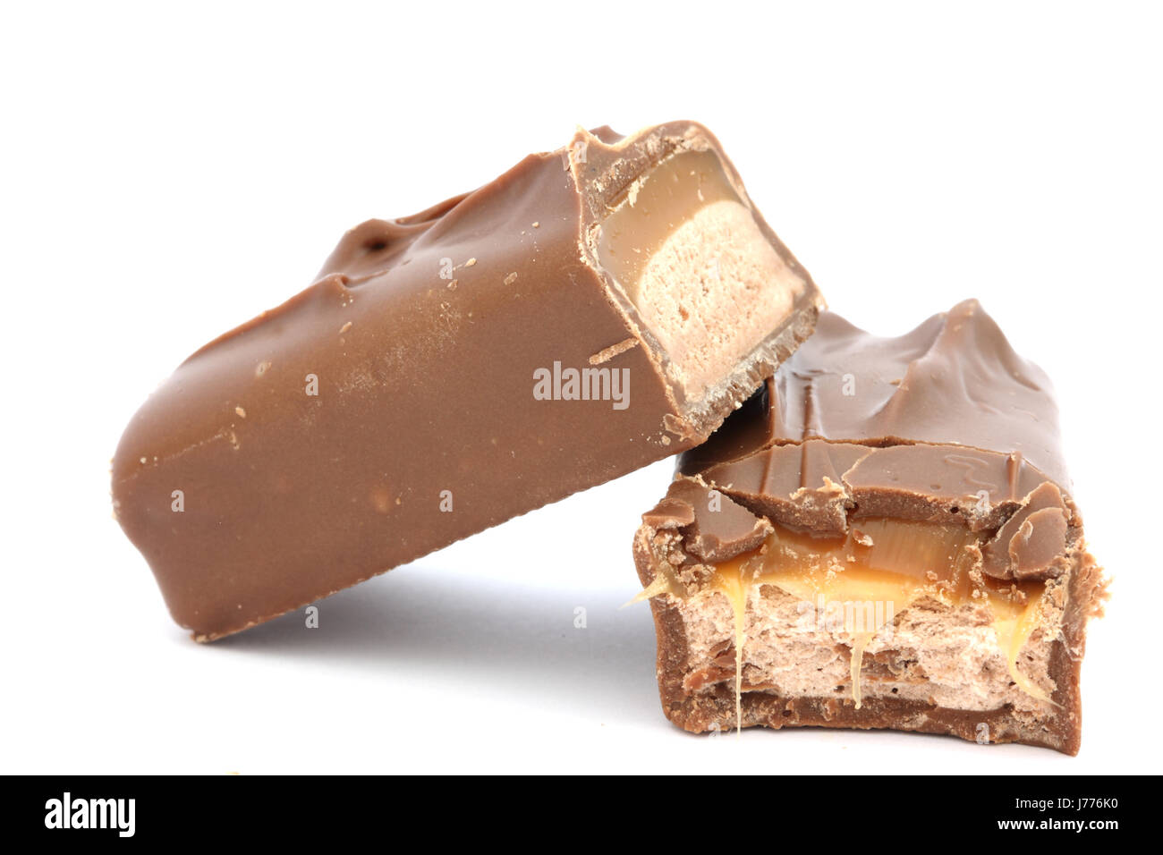 covered bite bar barricade half caramel bitten dessert chocolate close ...