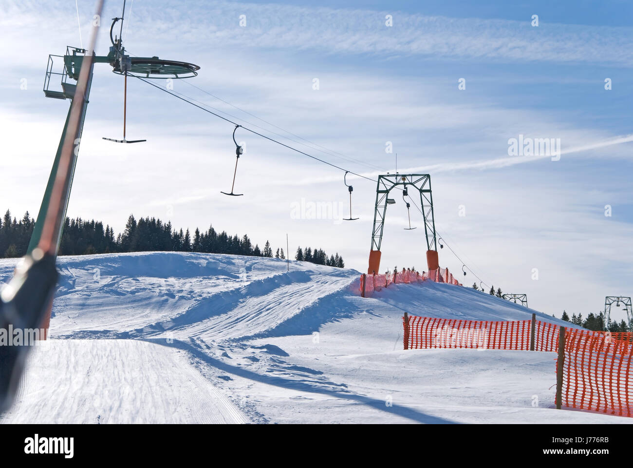 drive track ski runway ski-lift ferries snow blue spare time free time ...