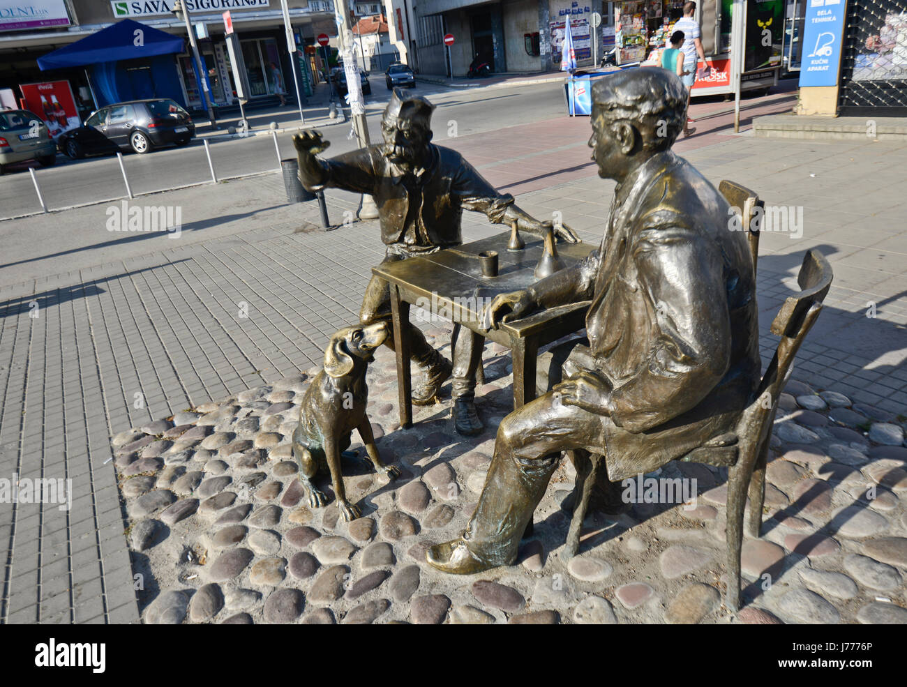 The monument of Stevan Sremac and Kalca, Nis, Serbia Stock Photo - Alamy