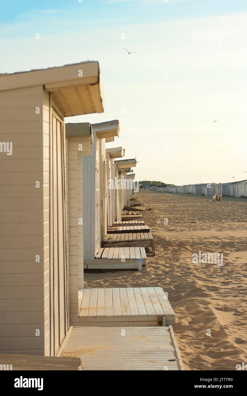 wooden stalls on the beach Stock Photo - Alamy