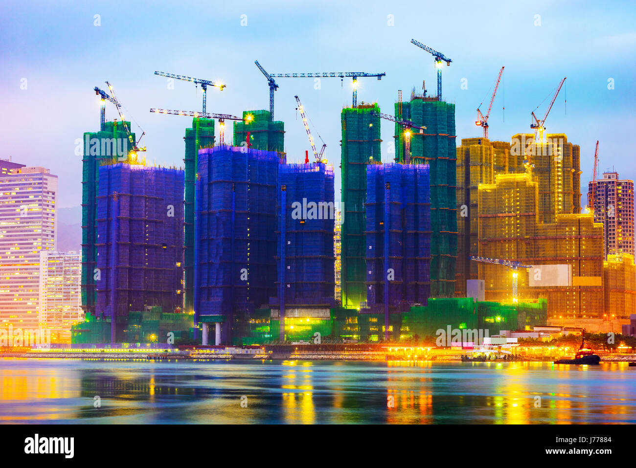 High rise apartment buildings being constructed Stock Photo - Alamy