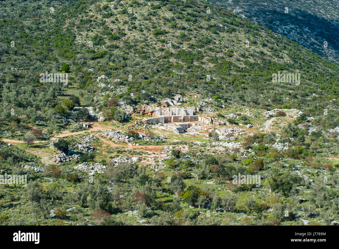 A view of mountainous landscape in northern part of Crete, Greece Stock ...