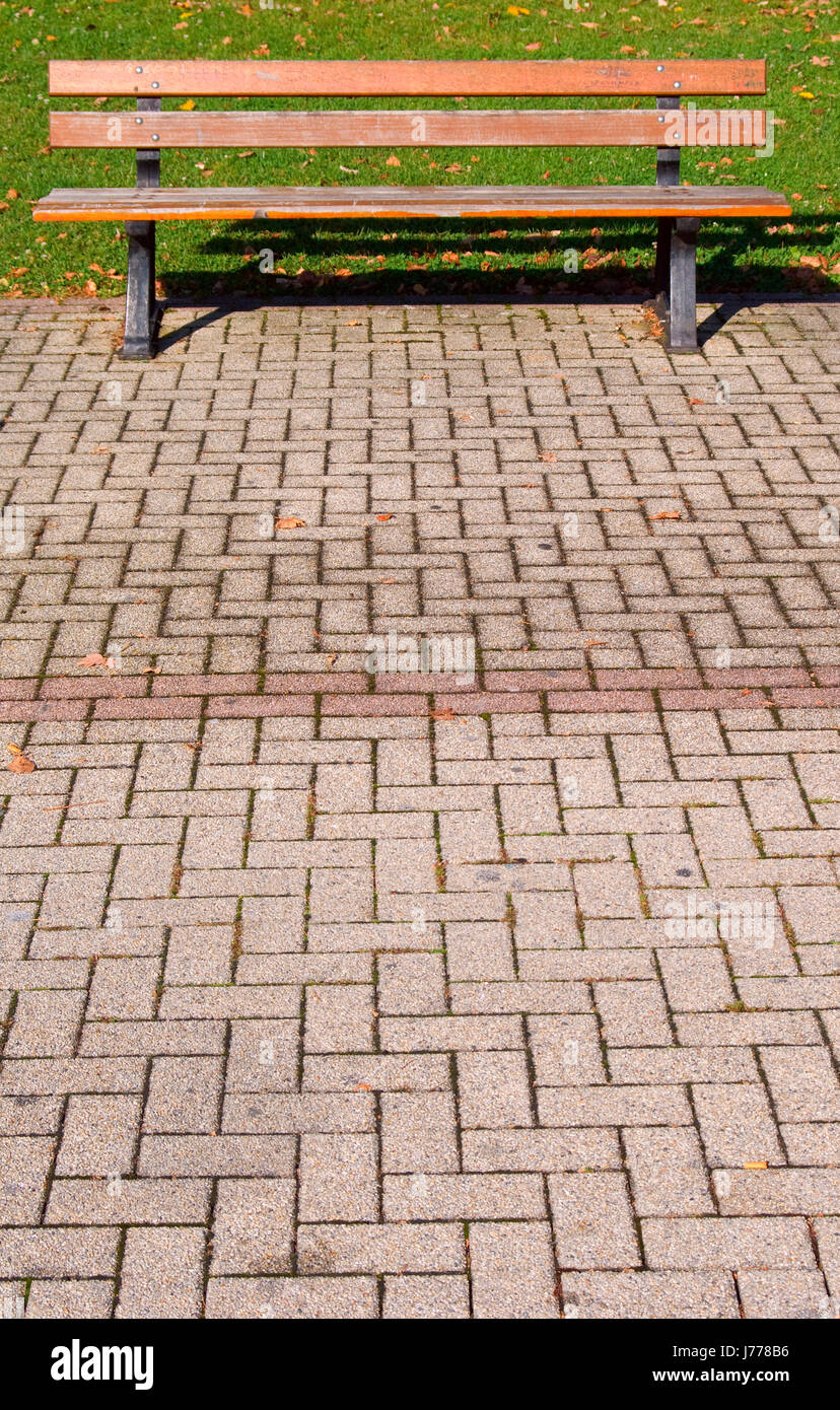 public wood pavement steel metal publicness seat bench observer viewer ...