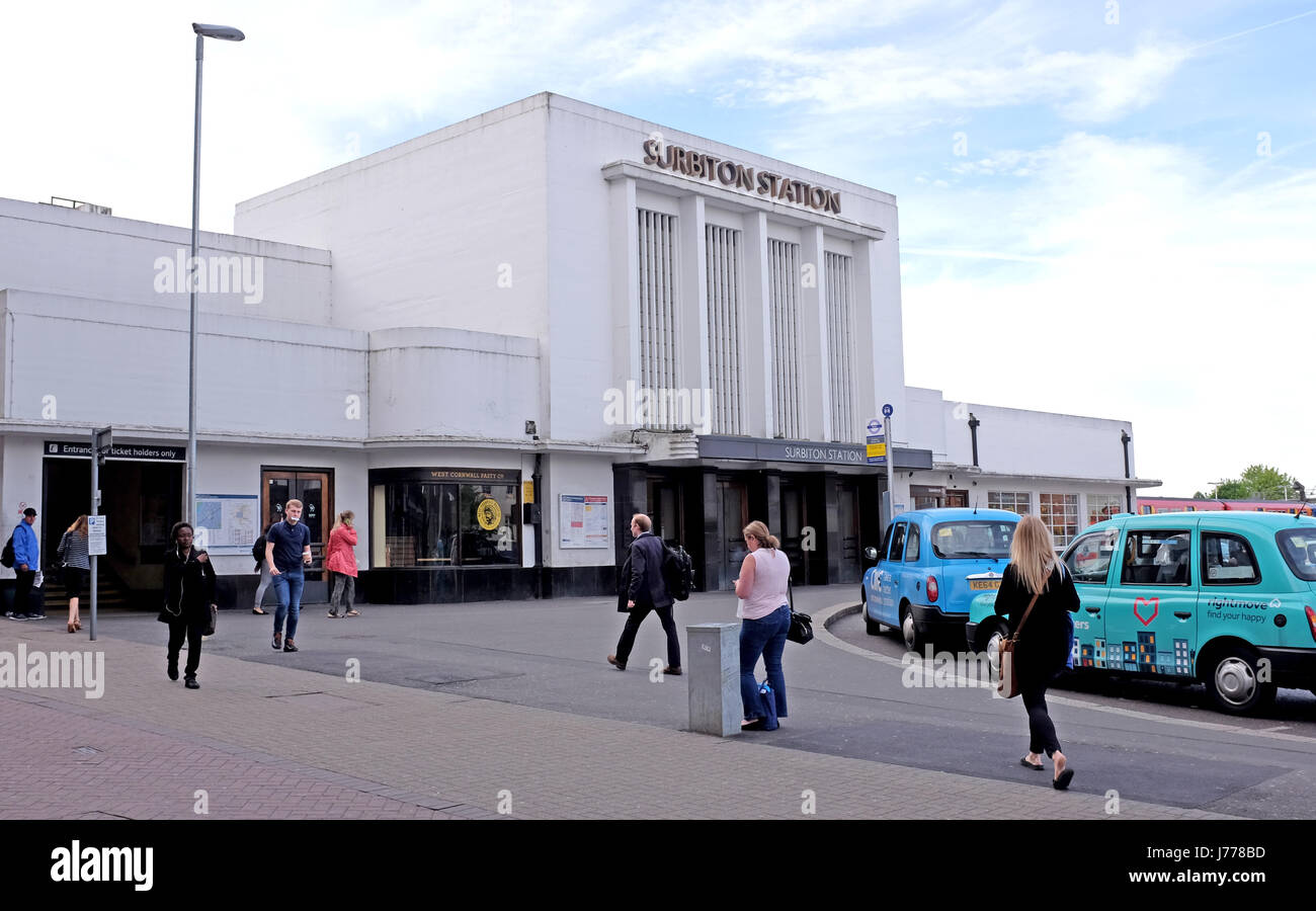 The art deco Surbiton Railway Station Surbiton is a suburban area of ...