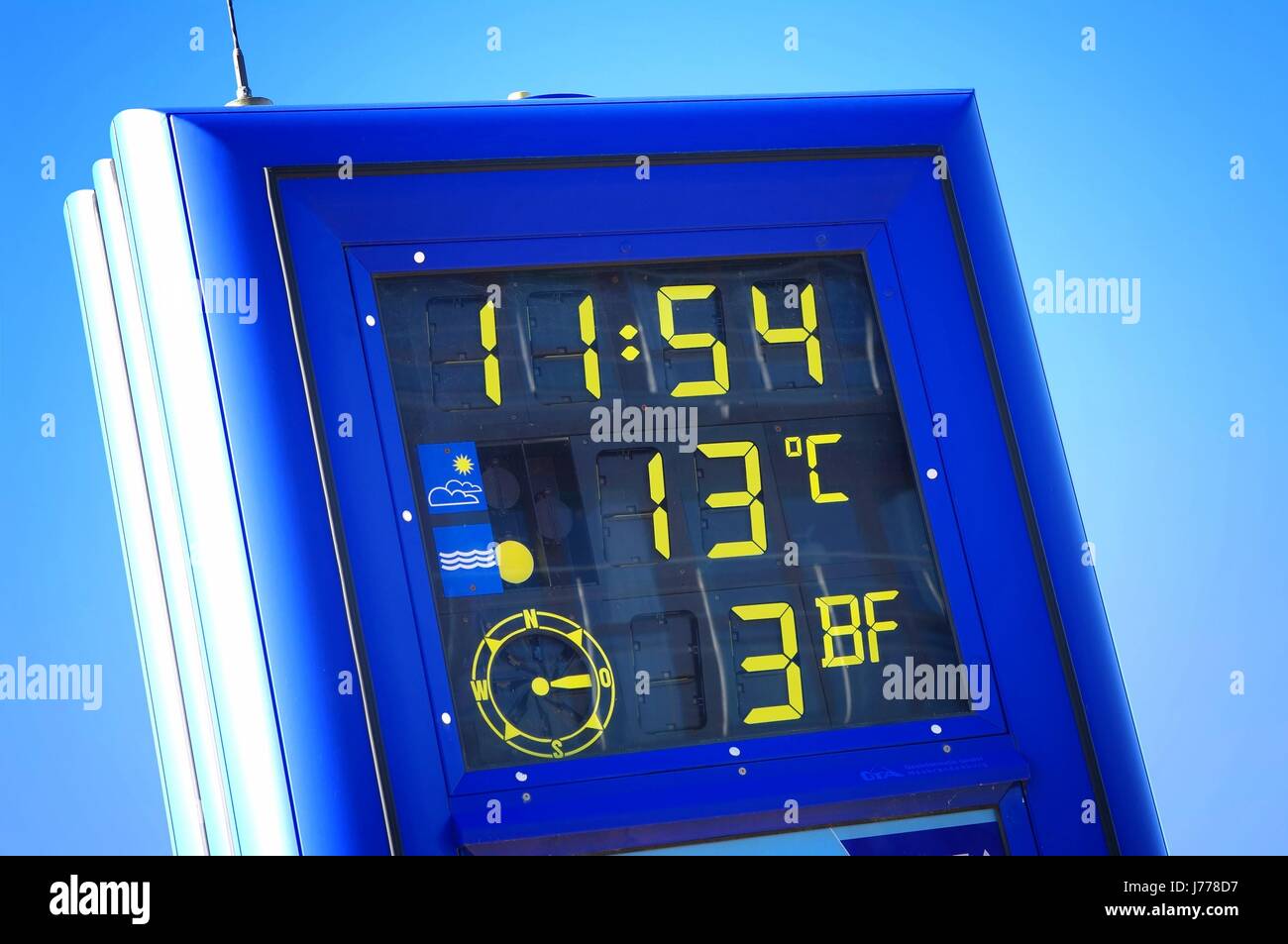 display time and water temperature Stock Photo - Alamy