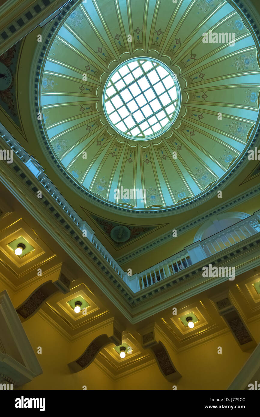 the architectural design inside the Virginia Capitol building, USA ...