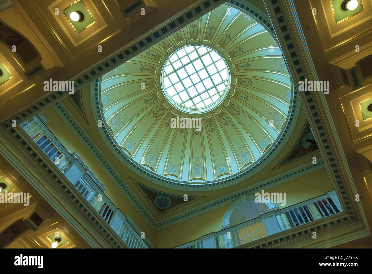 the architectural design inside the Virginia Capitol building, USA ...