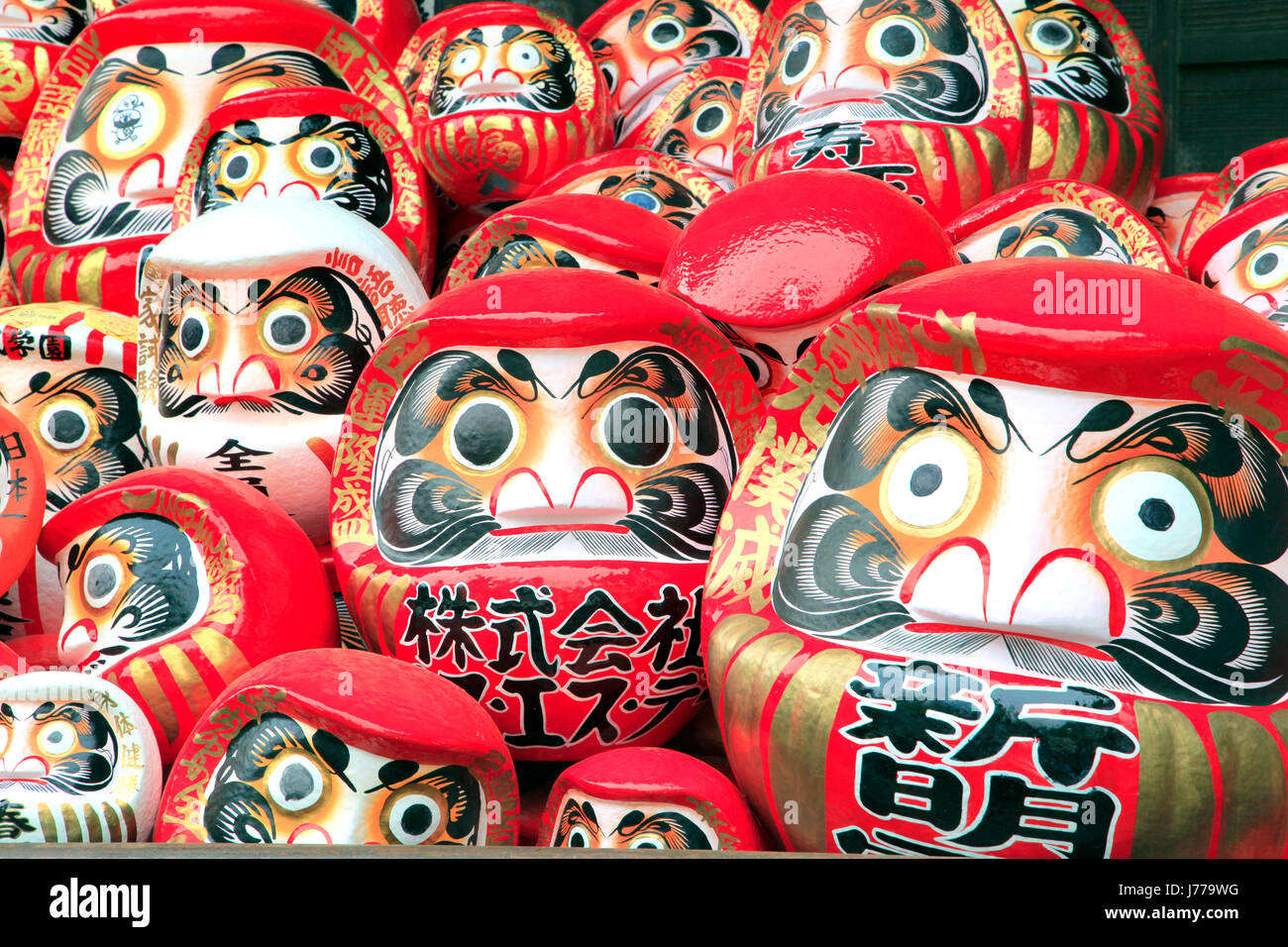 Daruma Dolls at Daruma-ji Temple Takasaki city Gunma Japan Stock Photo ...