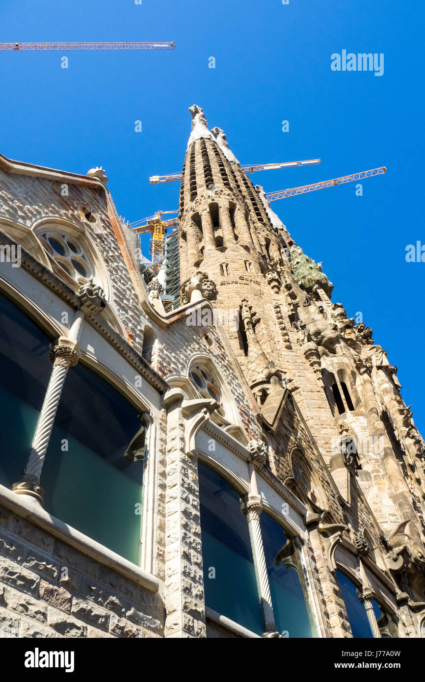 Gaudi's Sagrada Familia Basilica still under construction, Barcelona ...