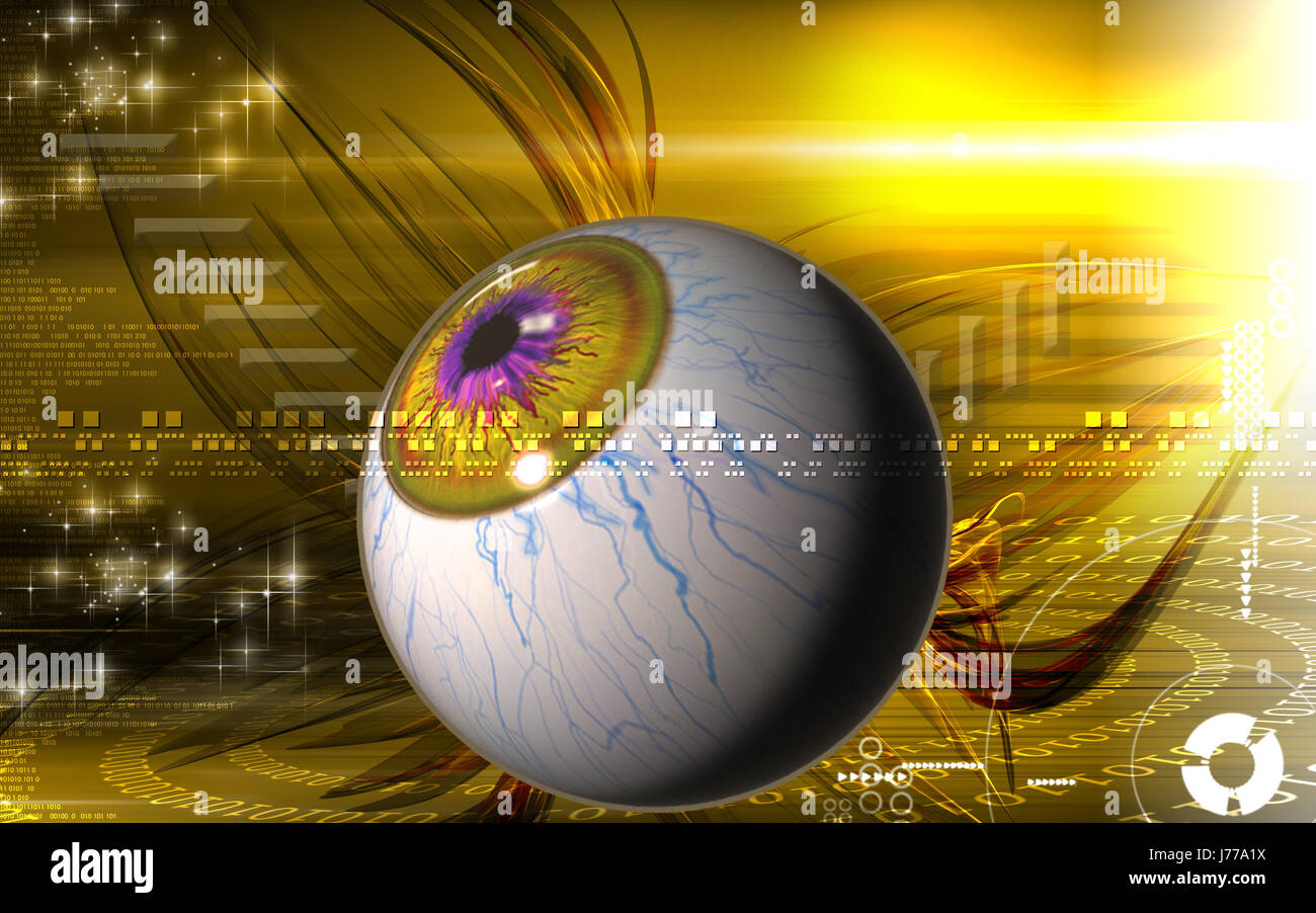 education medicinally medical graphics colour science eye organ Stock ...