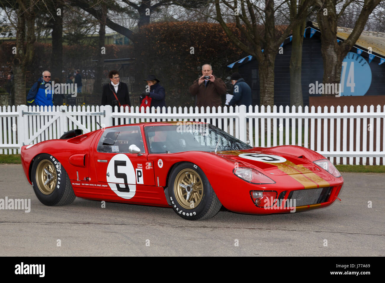 1966 Ford GT40 of Kenny Brack and Christian Glasel in the paddock at ...