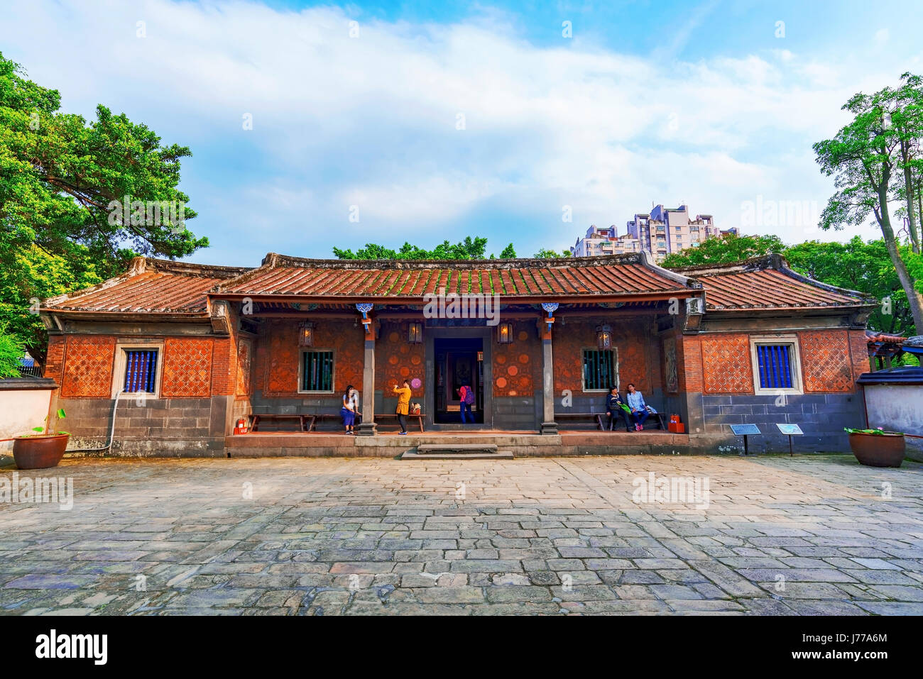 TAIPEI, TAIWAN - APRIL 30: Architecture of the Lin family garden and ...