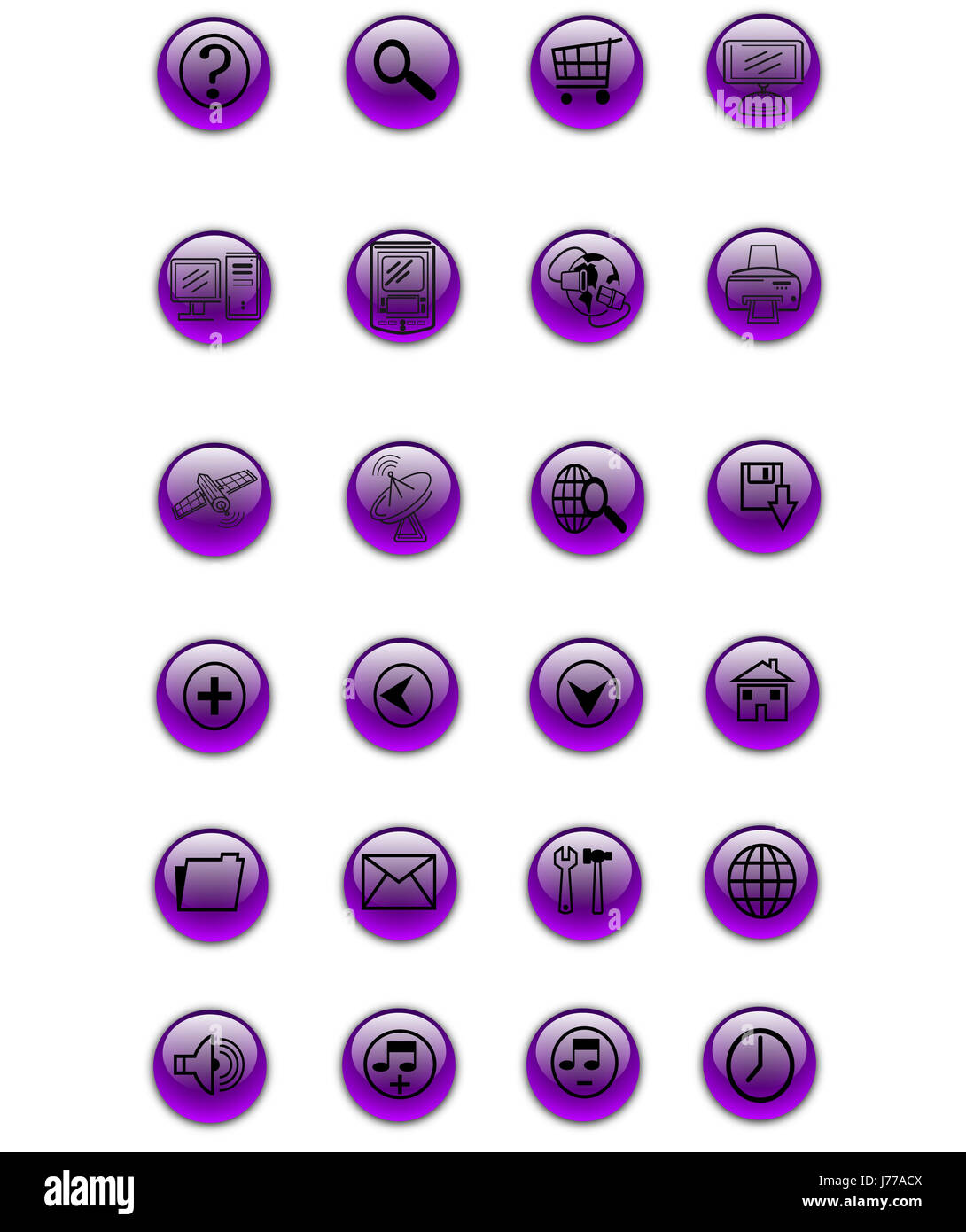 illustration website icon commerce computers computer order objects ...