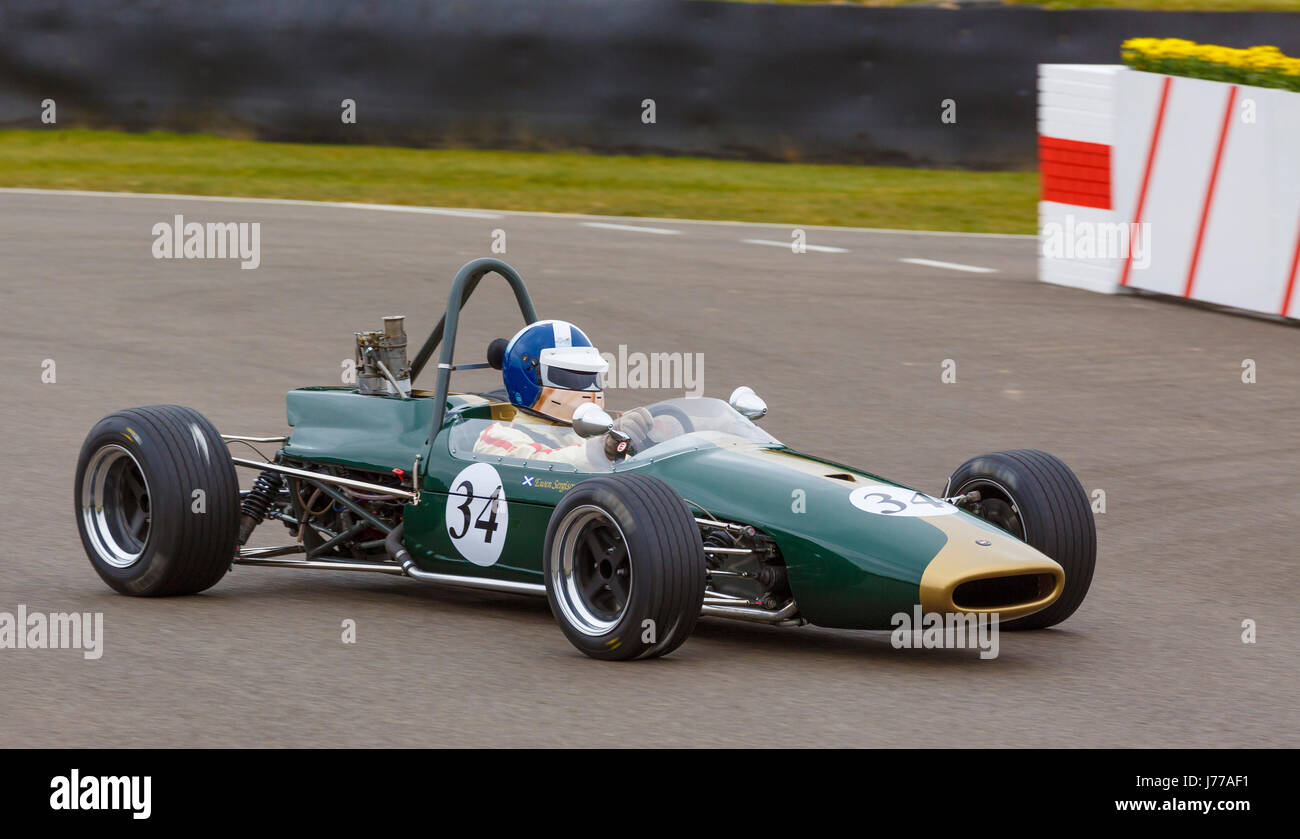 1968 Brabham-Ford BT21B with driver Ewen Sergison during the Derek Bell ...