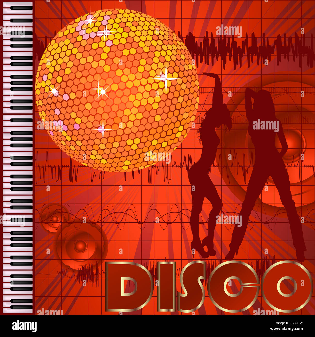 disco music night nighttime party celebration piano association club ...